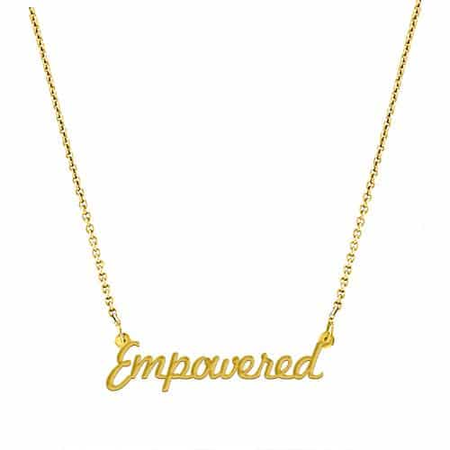 Maya J | Empowered Script Necklace | Artfully Elegant — Handmade ...