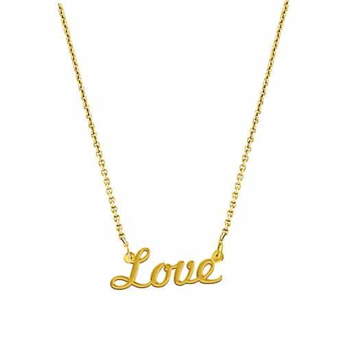 Maya J | Love Script Necklace | Artfully Elegant — Handmade Jewelry ...