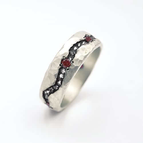 Todd Pownell | Hammered Red Ruby Fissure | Artfully Elegant — Handmade ...